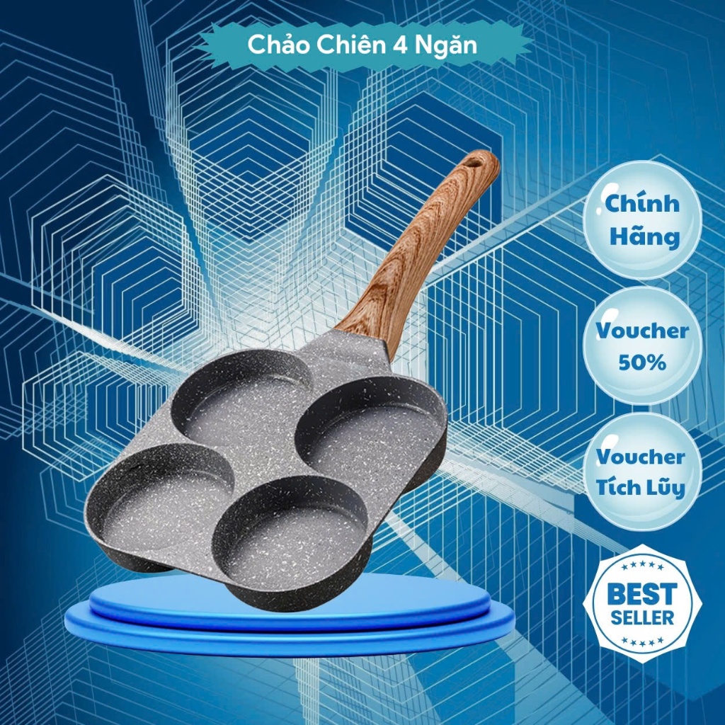 Frying Pan Mold for Eggs and Cakes 4 Compartments 4 Holes Non-Stick ...
