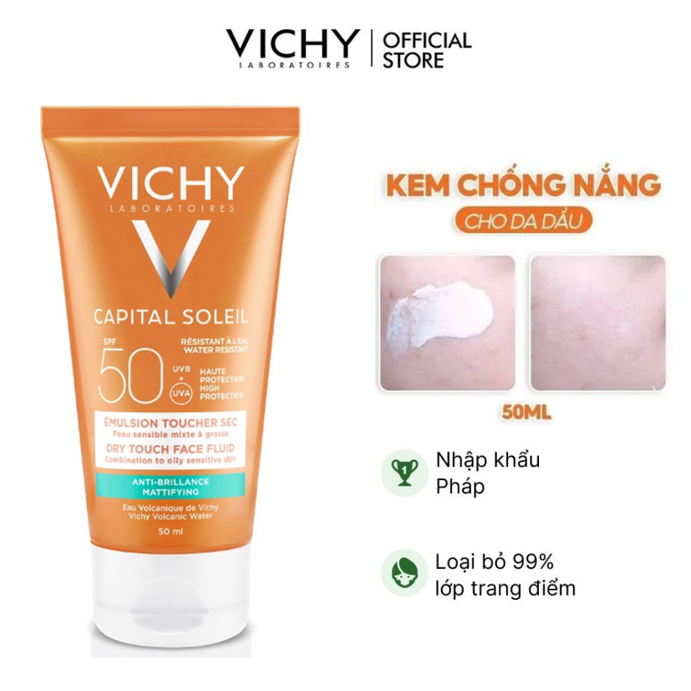 Vichy Sunscreen SPF50+ PPA++++ Capital Soleil Mattifying Dry Touch Face ...