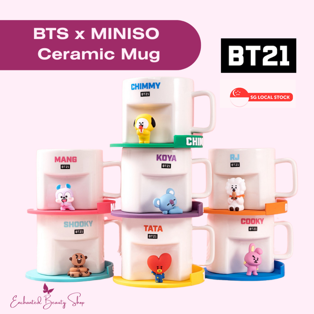 Lovely MINISO Ceramic Mug BT21 Ceramic Mug Version with Imported Liner ...