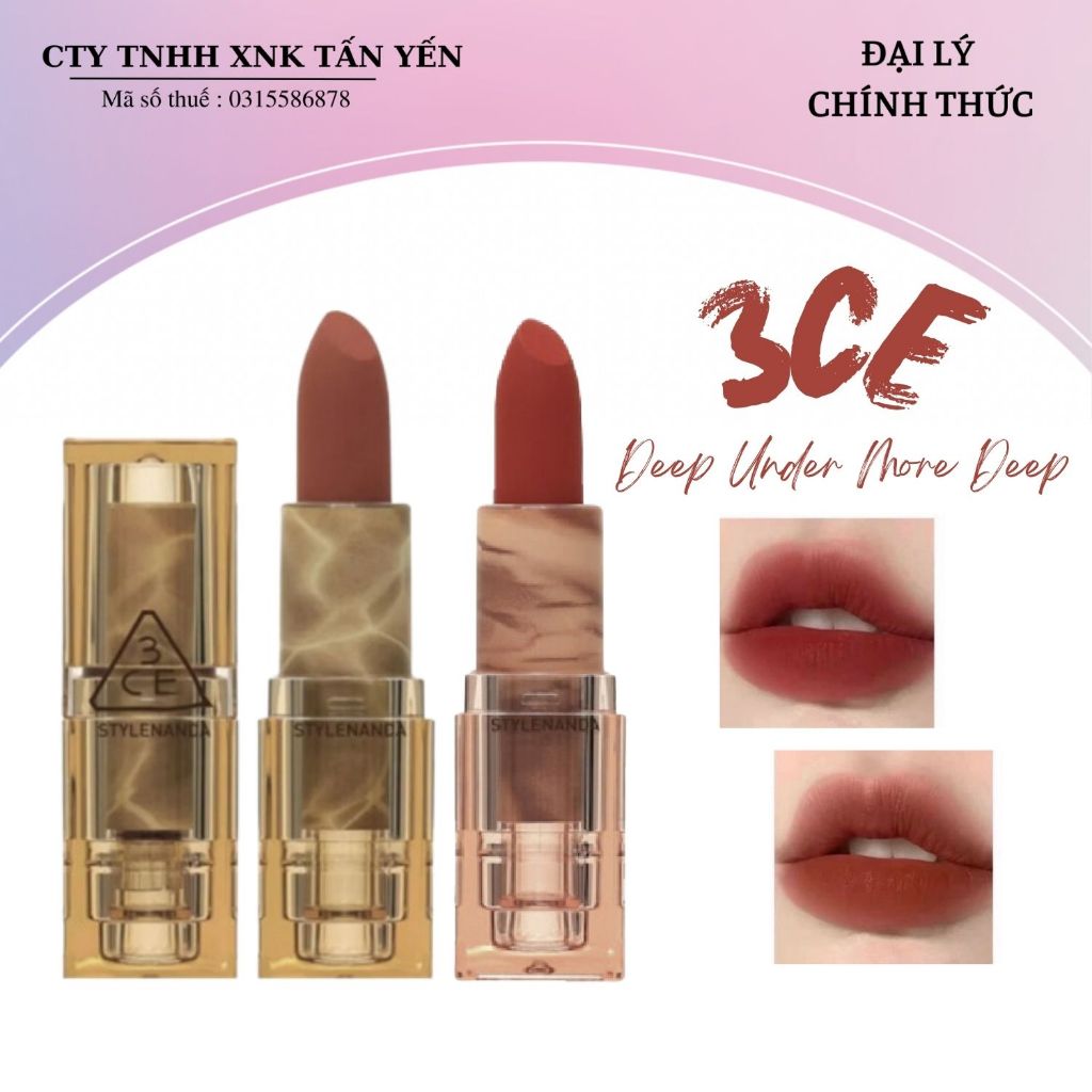 3ce Deep Under More Deep Lip Color 3.5g (Brown Skin) | Shopee Malaysia