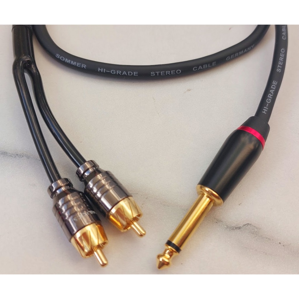 Wire 1 End jack 6 Cups Out 2 jack AV DIY Good Type - Sommer Signal Wire 1 End Sprinkle 6.5mm ...