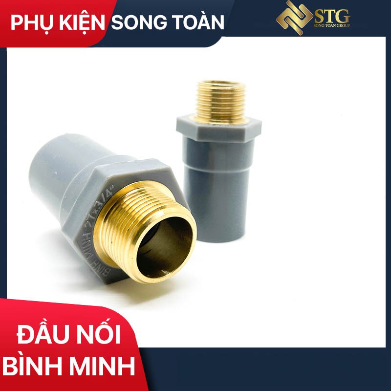 Pvc Connector with Brass External Thread - 1 Smooth End for Pipe 21 27 ...