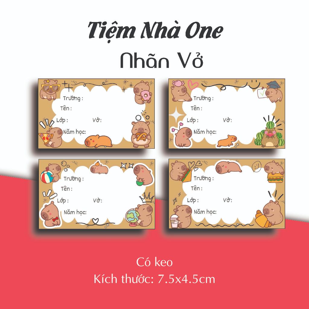 (SET Of 50 PCS) new modelI) capybara notebook labels, new model ...
