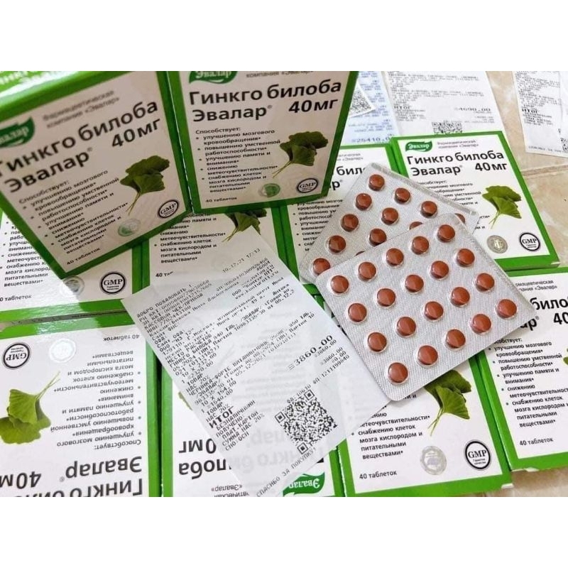 Russian Brain Supplement Ginkgo Box Of 40 Tablets (2027 date) | Shopee ...