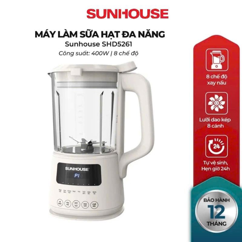 Sunhouse SHD5261 multi-purpose grain milk machine - premium glass ...