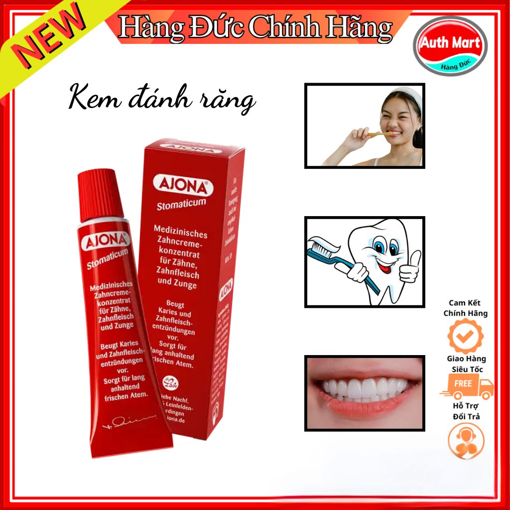 Ajona toothpaste 25ml removes tartar, protects teeth and gums, 5 times ...