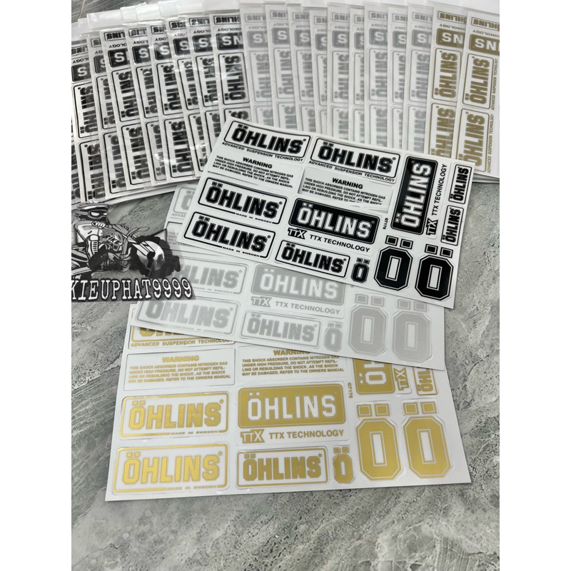 Ohlins Logo sticker with super clear glue New 2024 | Shopee Malaysia