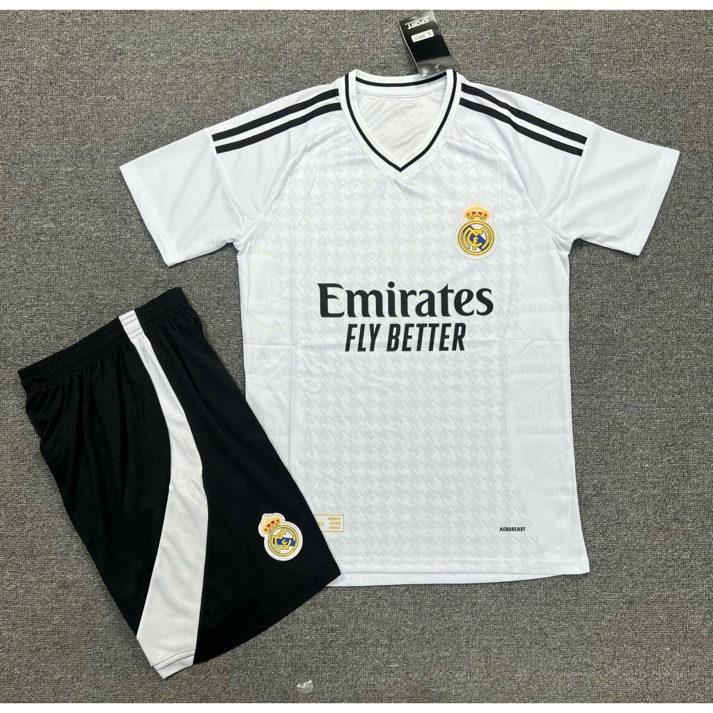 Real Madrid Home Football Club Kit 2024 - High Quality Sesame Fabric ...