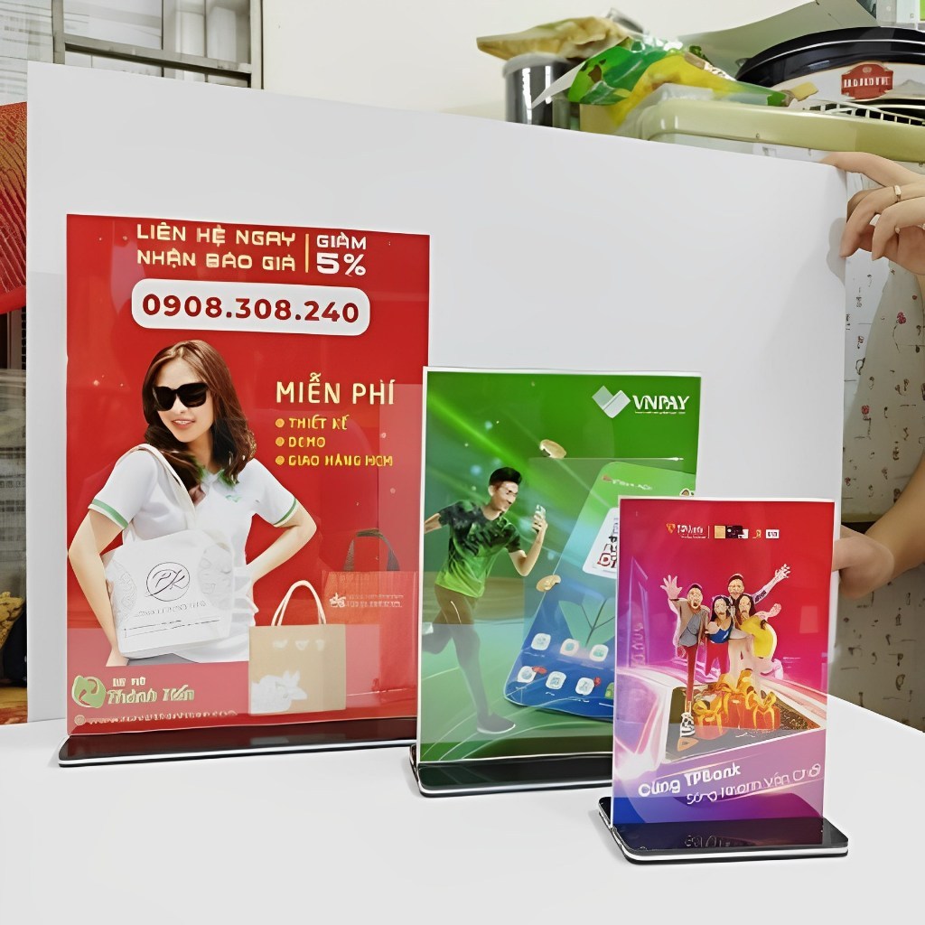 Standee Menu Mica A4 Tabletop Menu A5 Double-sided sliding base ...