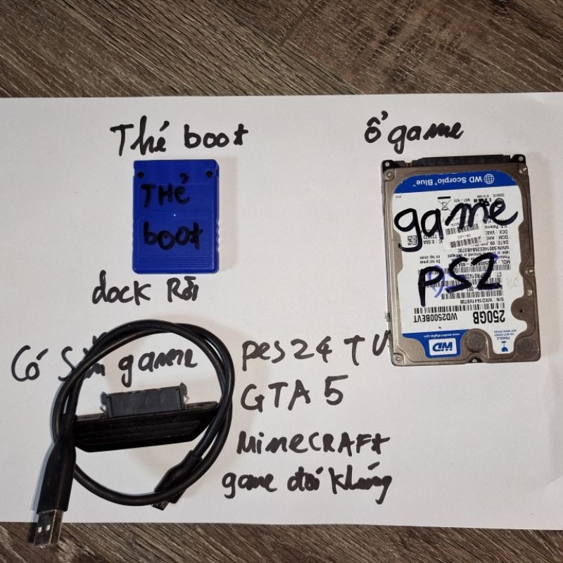 Combo 250g Boot Card, PS2 Game Hard Drive, HDD Game PS2 PS1 Snes ...