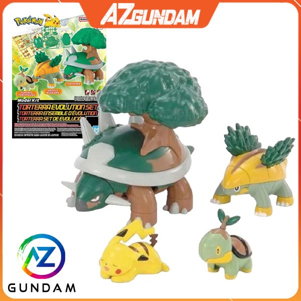 Assembly Model Pokepla Plamo Collection Torterra Evolution Set, Bandai ...
