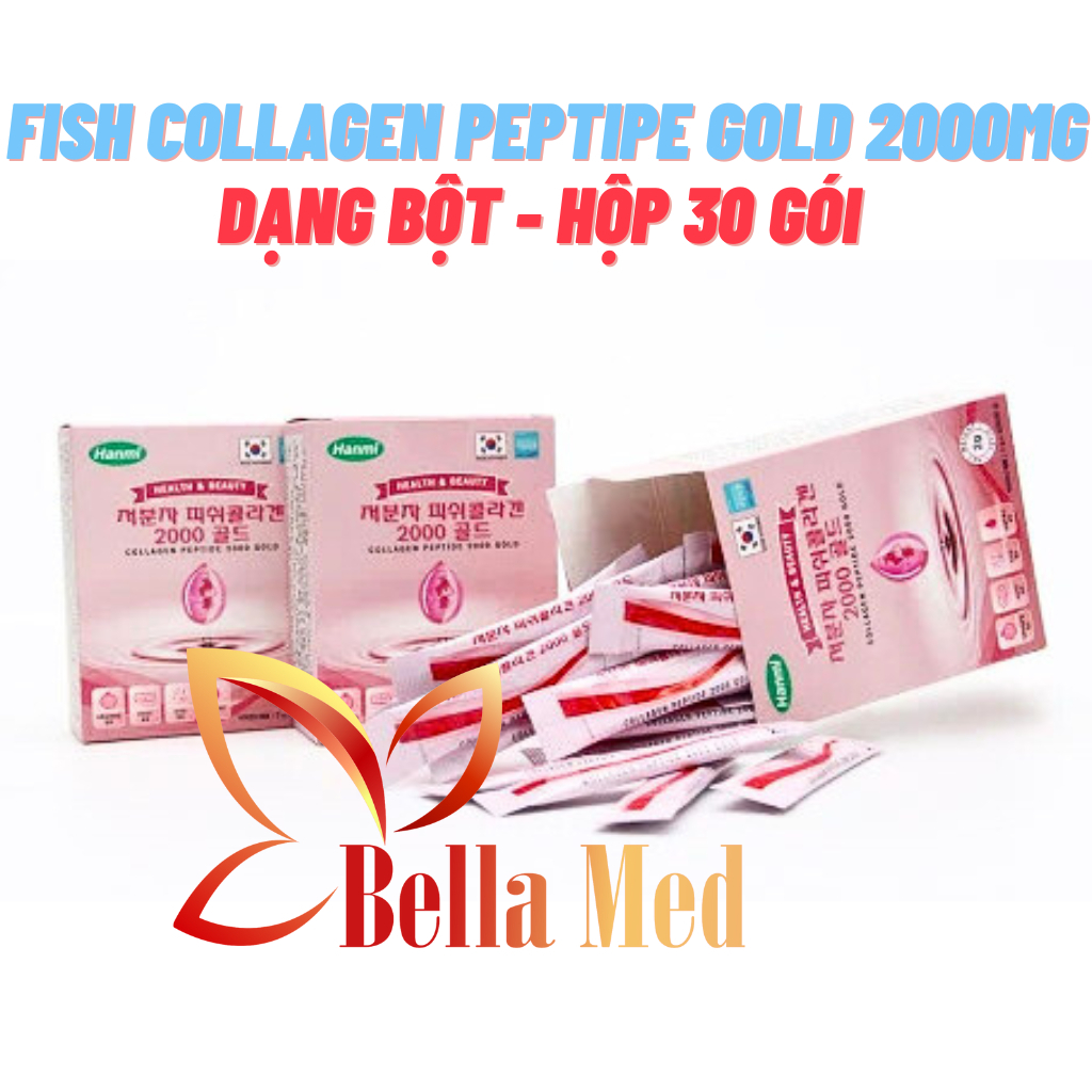 Fish Collagen Peptipe Gold 2000mg powder 1 Box of 30 Genuine Packages ...