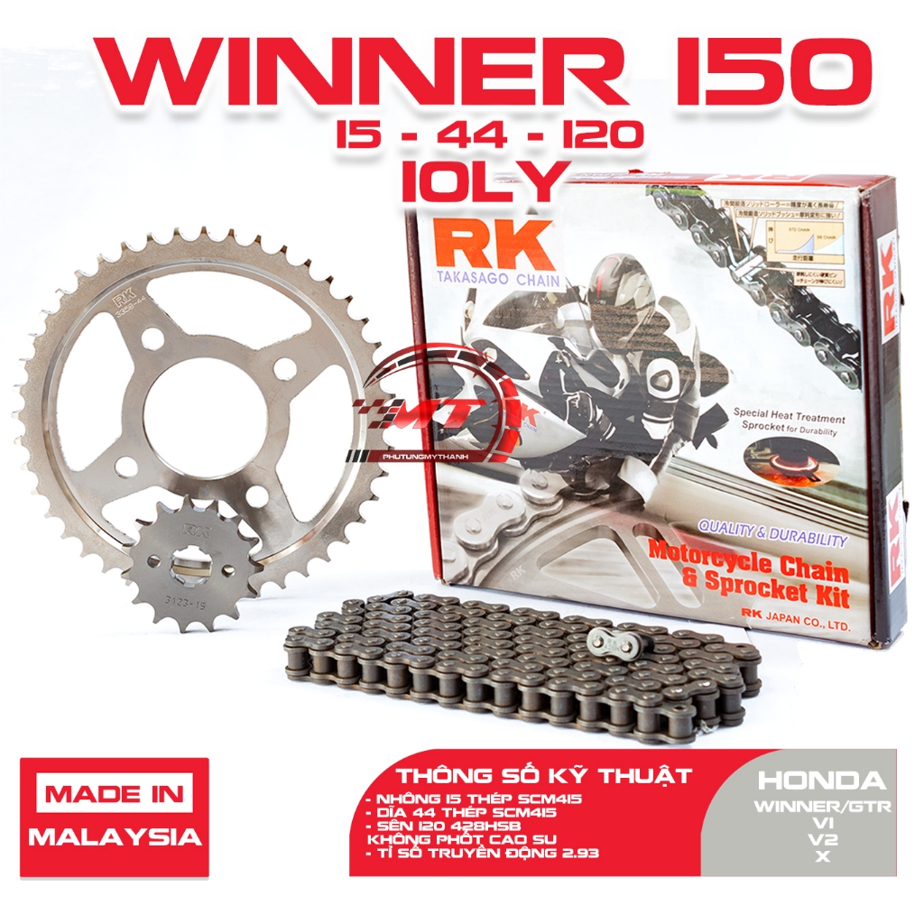 Rk Takasago Chain Malaysia - Genuine Winner X 150cc Chain sprocket with ...