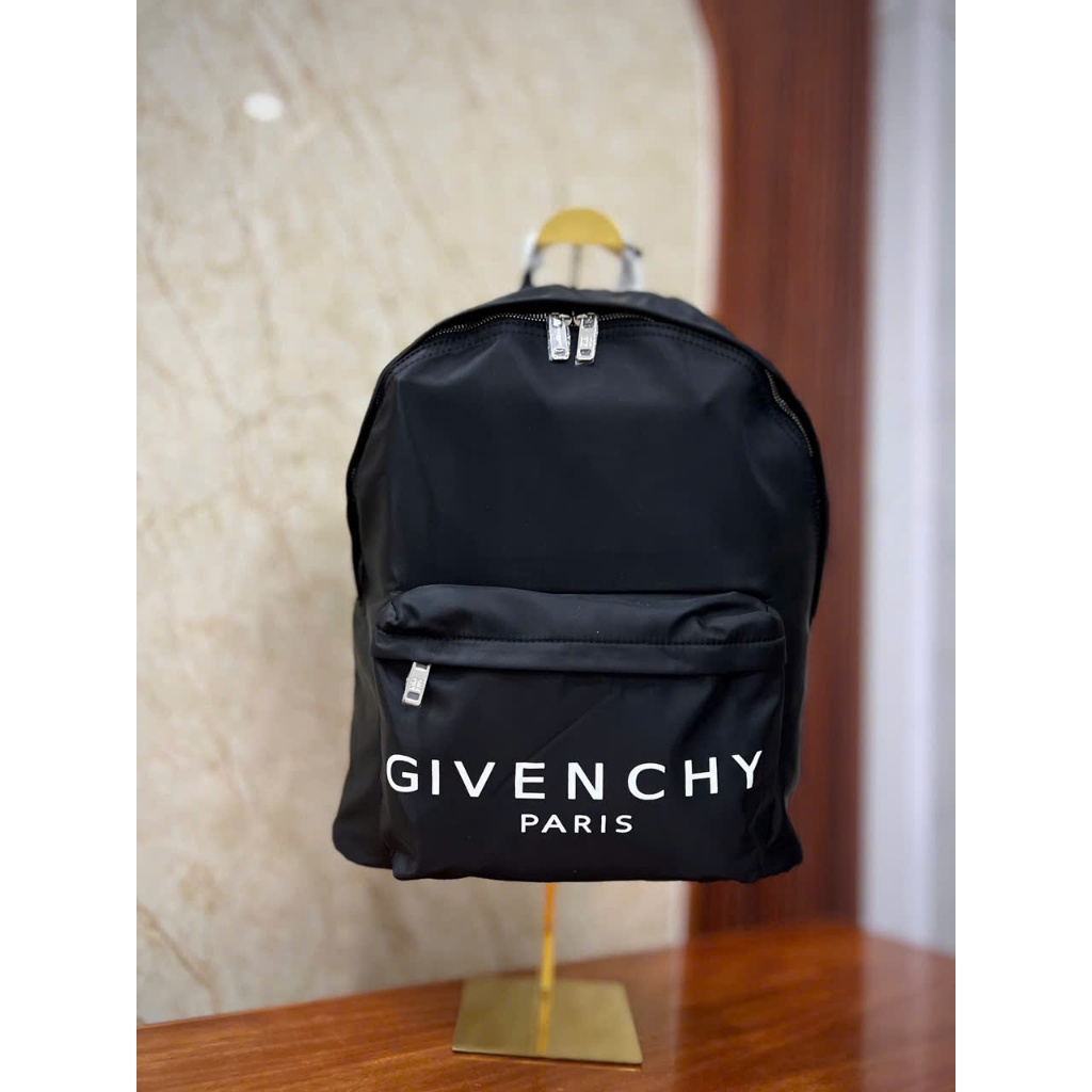 Givencky black backpack with pattern ss2024_Onweb model now has the ...