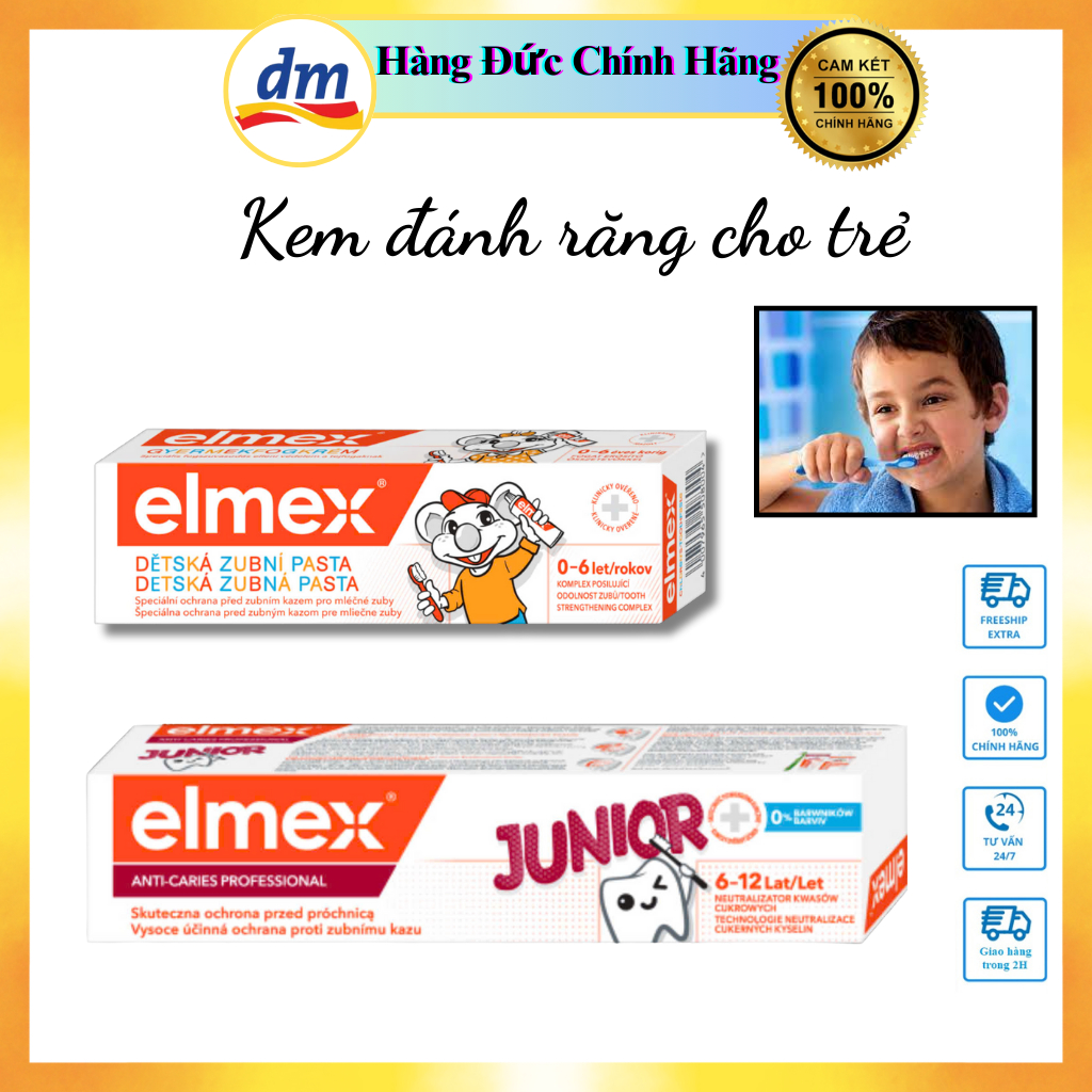 Elmex German children's toothpaste (2-6 years old 50ml, 6-12 years old ...