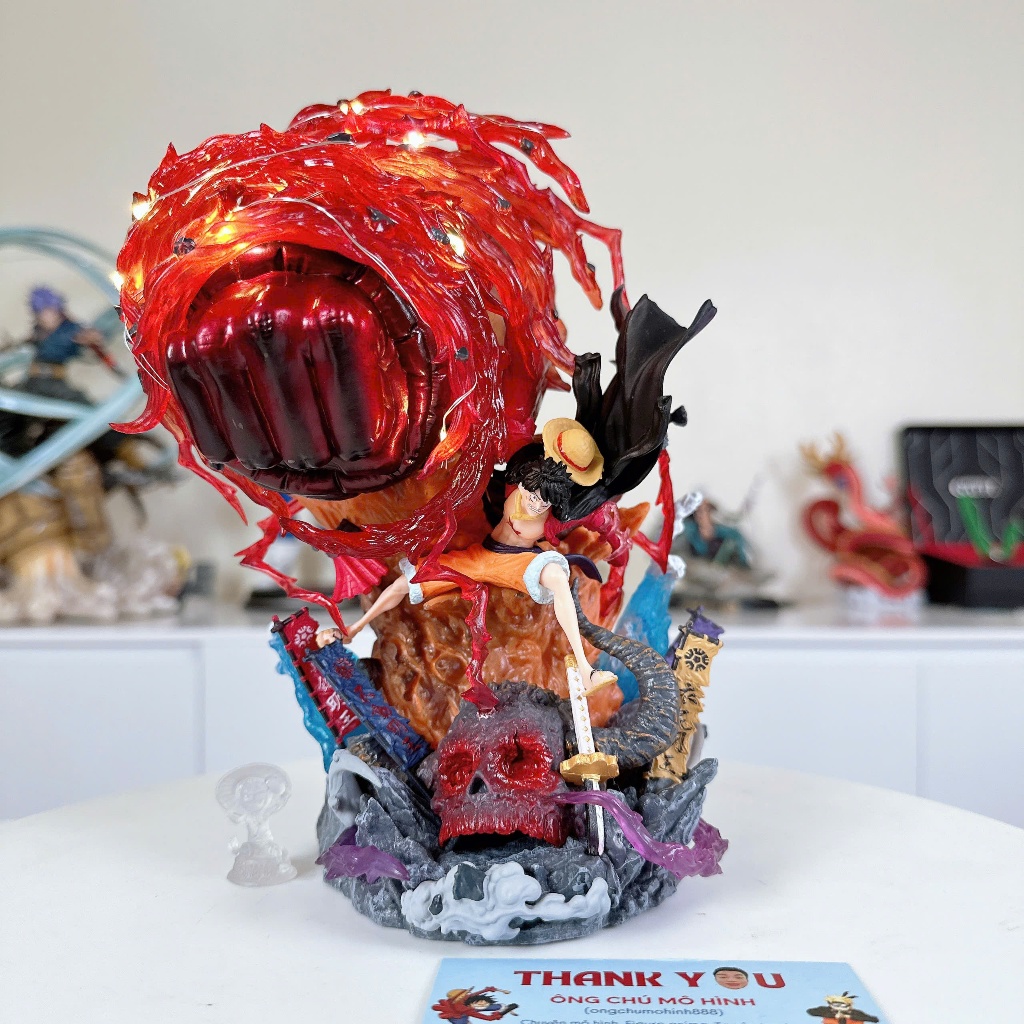 Luffy Character Model, Onepiece Model luffy Red Roc GK version with led ...