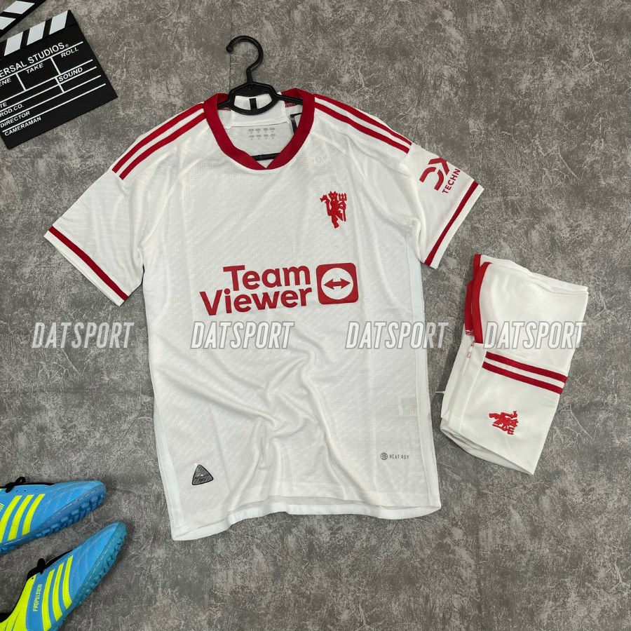 Set MU White Football Club Suit 3Rd Field 2023 Thai Standard Fabric ...