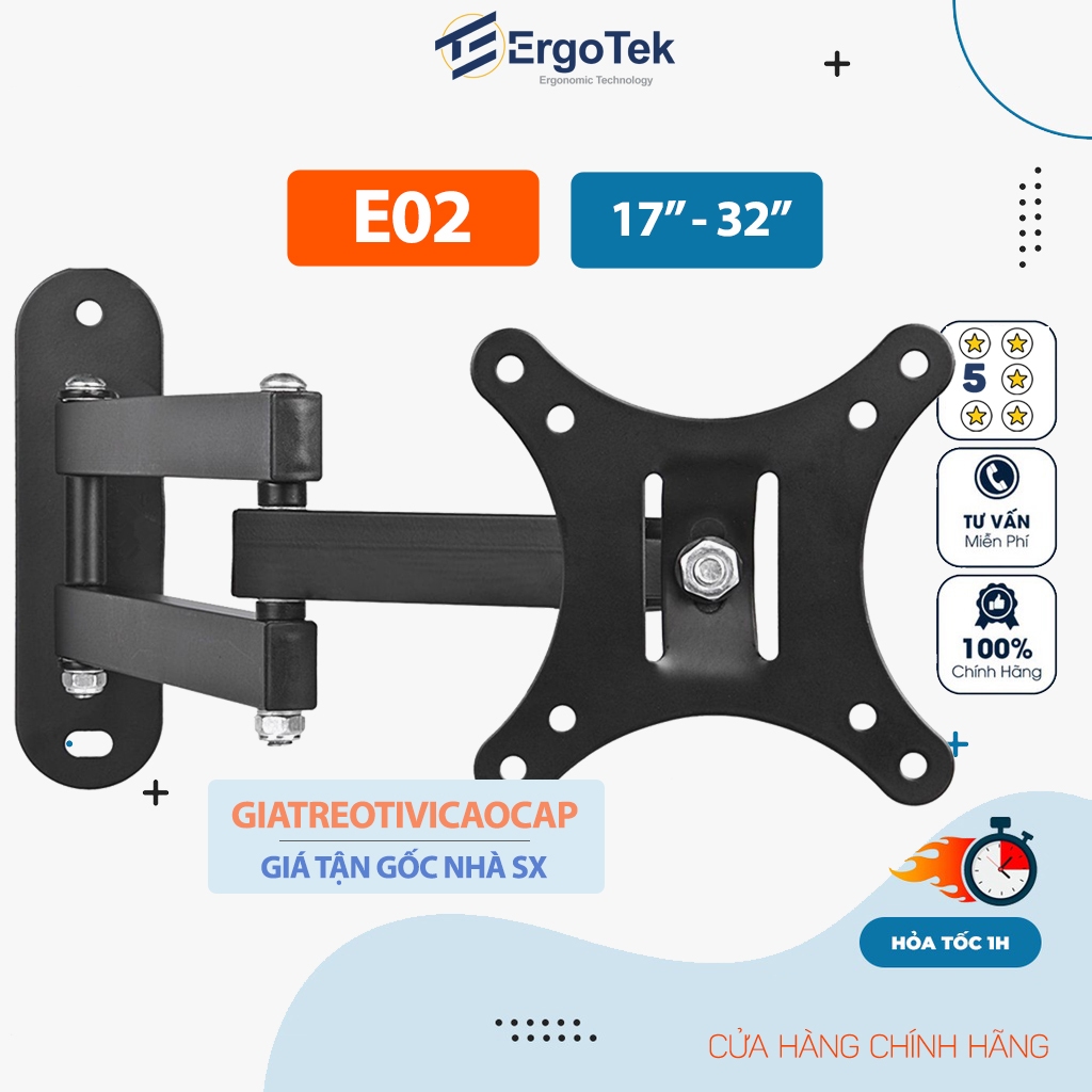 Ergotek E02 17 - 32 inch multi-function rotating monitor mount - 180 ...