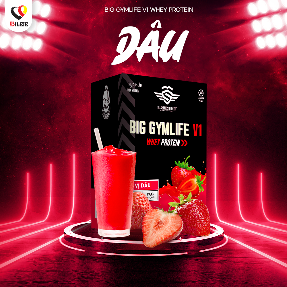 Whey Protein Powder BIG GYMLIFE V1 WATERMELON Bao Long (Box of 10 packs ...