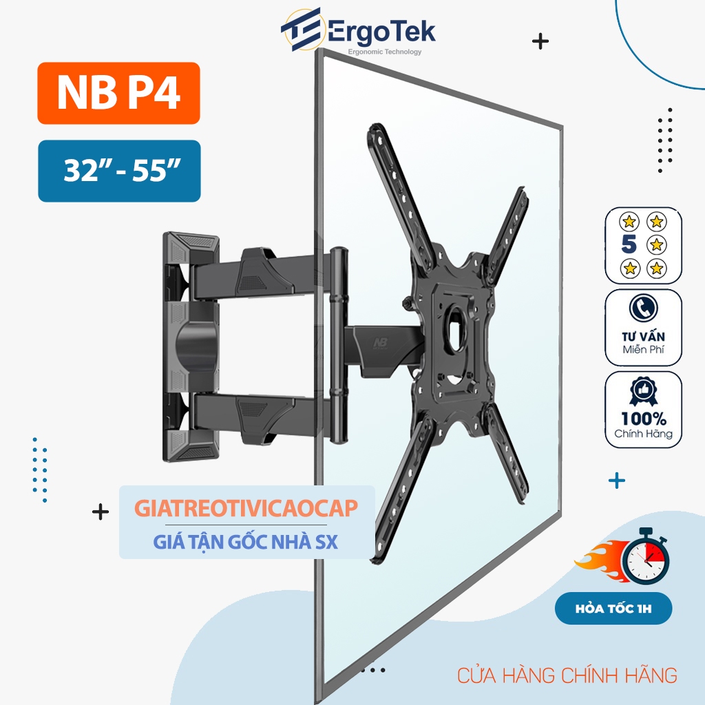 [New Version] NB-P4 32 - 55 Inch TV Mount Compact Design - Convenient ...