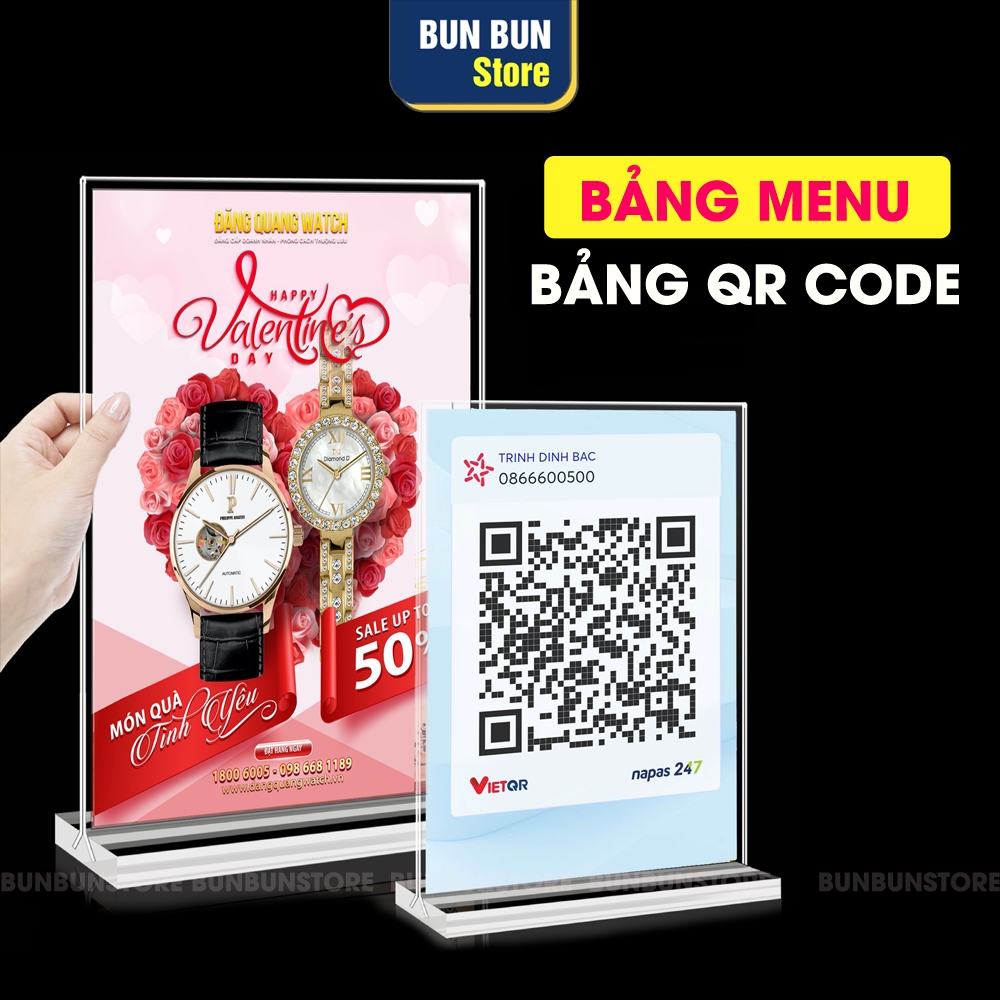 Menu Mica Table A4, A5, A6 Transparent Desktop, Transparent Mica, 8mm ...
