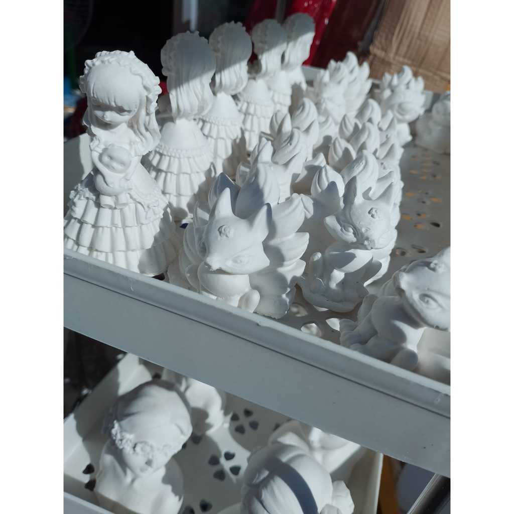 (100% Dry GOODS) - mini plaster colored statues with diverse models at ...
