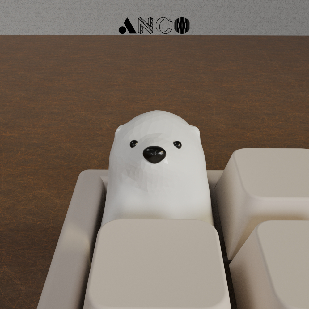 Keycap Polar Bear - Keycap Polar Bear Polar Bear - Keycap Artisan ...