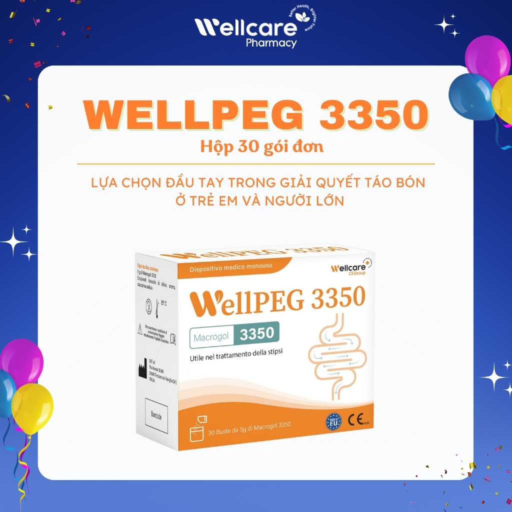Wellpeg 3350 - Box Of 30 Packs Of Macrogol Laxative Powder 3350 ...
