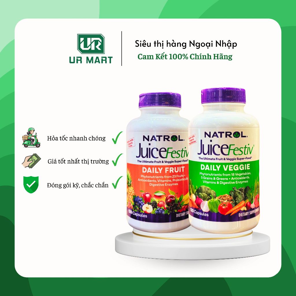 Natrol JuiceFestiv Vitamin Supplements 120 capsules (Jar) | Shopee Malaysia
