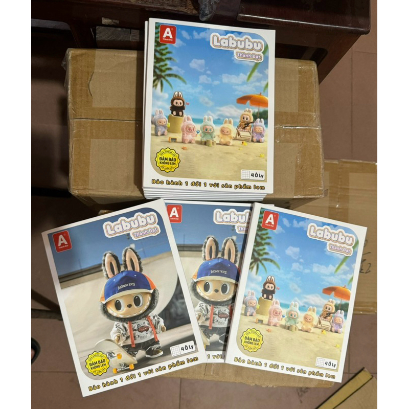 Labubu 4-Liner Student Notebook 96 Pages Thanh Dat (10 Books) | Shopee ...