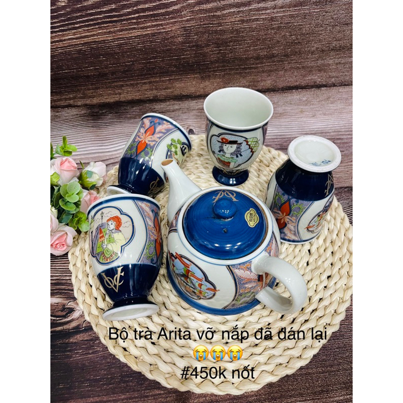 Arita Japanese Ceramic tea set with lid error and reglued | Shopee Malaysia