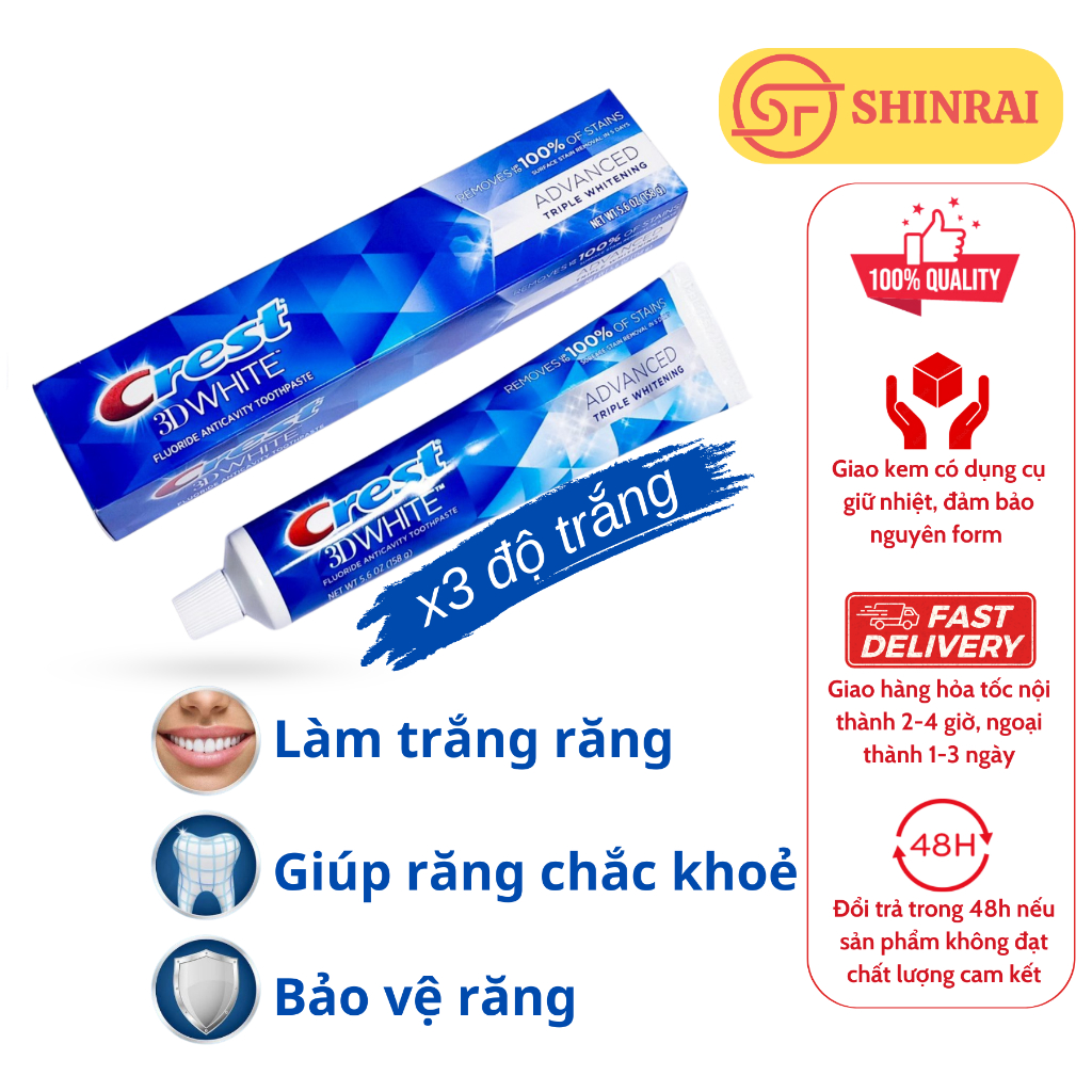 Crest 3D White American toothpaste 158gram | Shopee Malaysia