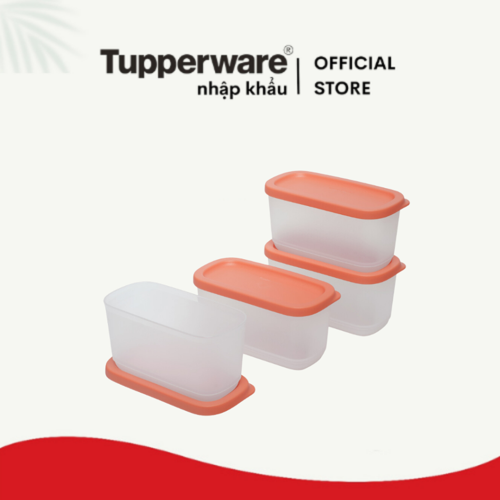 Genuine Cubix Mini Rectangular 250ml (4) Tupperware food storage box ...