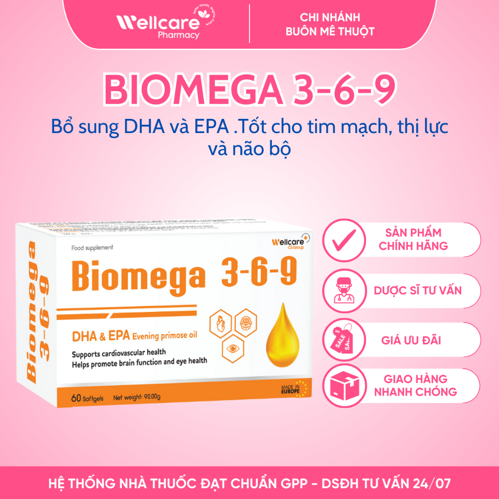 Biomega 3-6-9 soft capsules - Box of 60 capsules Good support for the ...