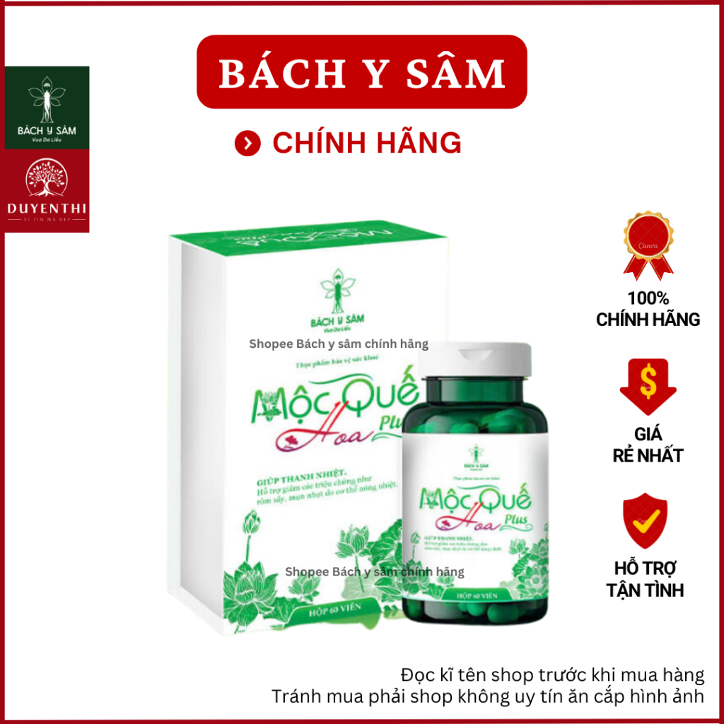 Moc Que Hoa Plus - Moc Que Hoia Bach Y Ginseng Tablets Bottle of 60 ...