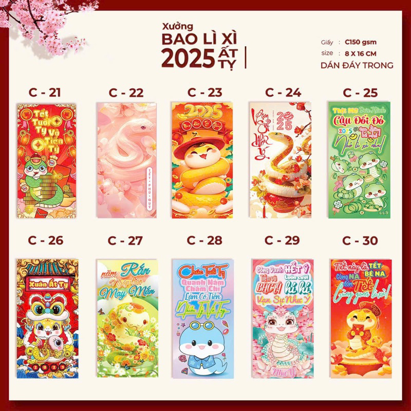 200 C150 Genuine Paper Red Envelopes with glasses bag for Spring At Ty ...