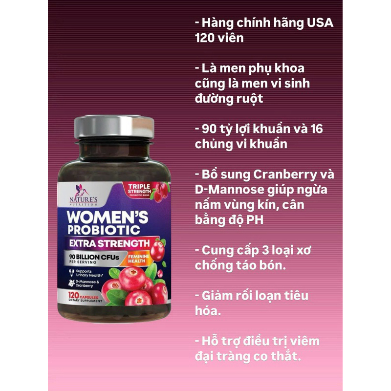 [120 Tablets of gynecological + intestinal probiotics - 90 billion ...