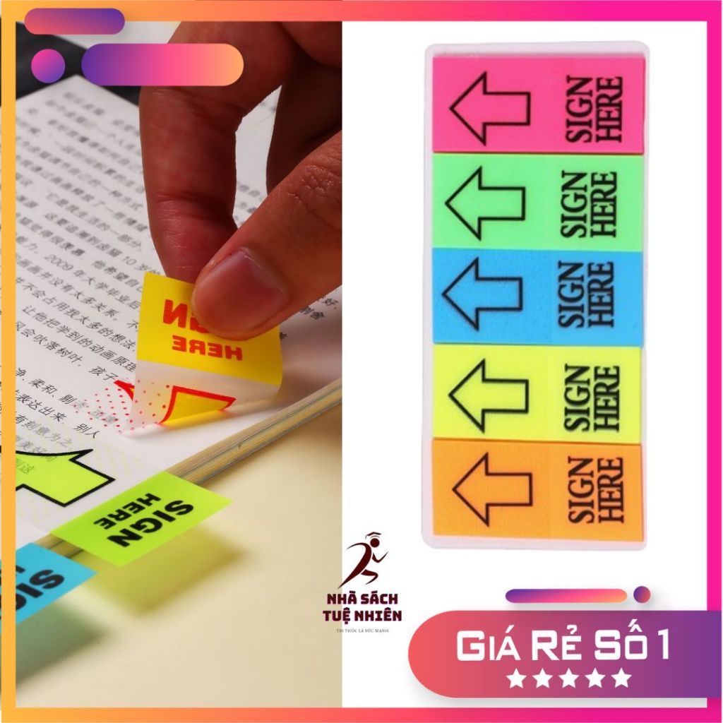 Sign here note 5 plastic colors 100 arrows/fold | Shopee Malaysia