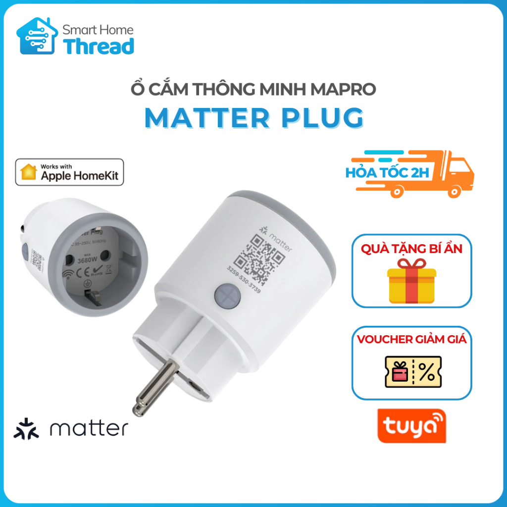 Mapro Matter Plug Smart Power Socket (Wifi connection, Timer, Apple ...