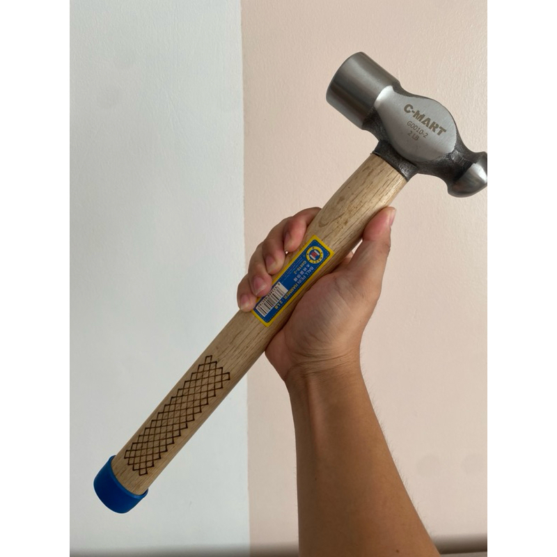 Ball head hammer with round head and wooden handle 500g, 1kg G0010 ...