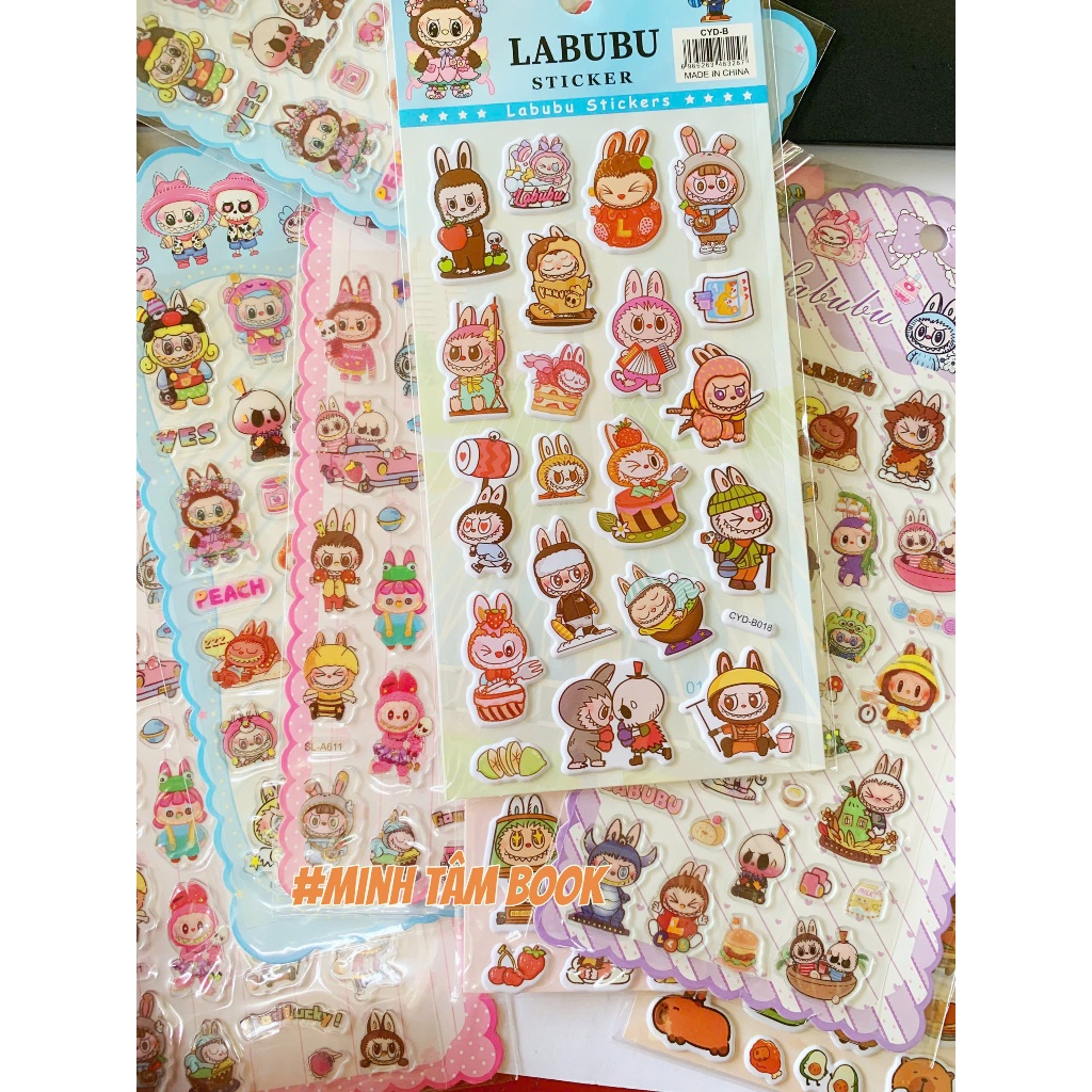 Sticker - Lovely Labubu Capibara Waterproof Decorative Sticker for ...