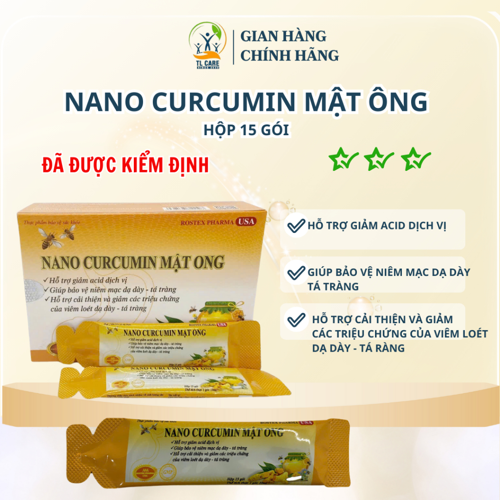 Roxtech Nano Curcumin Honey Turmeric Gel – Reduces Stomach and Duodenal Ulcers – Box of 15 Packs ...