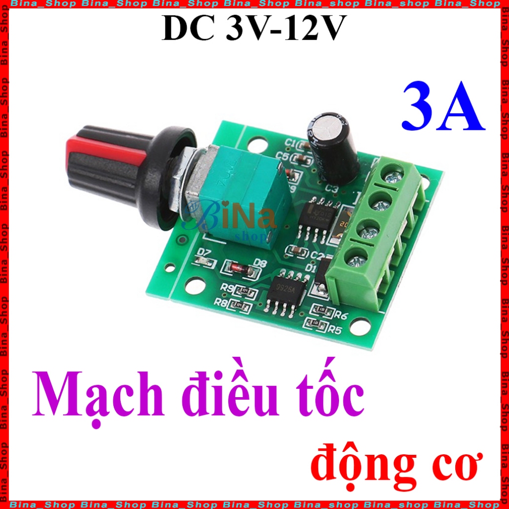 Dc motor speed controller circuit 3V-12V 3A controls PWM Dimmer Led ...