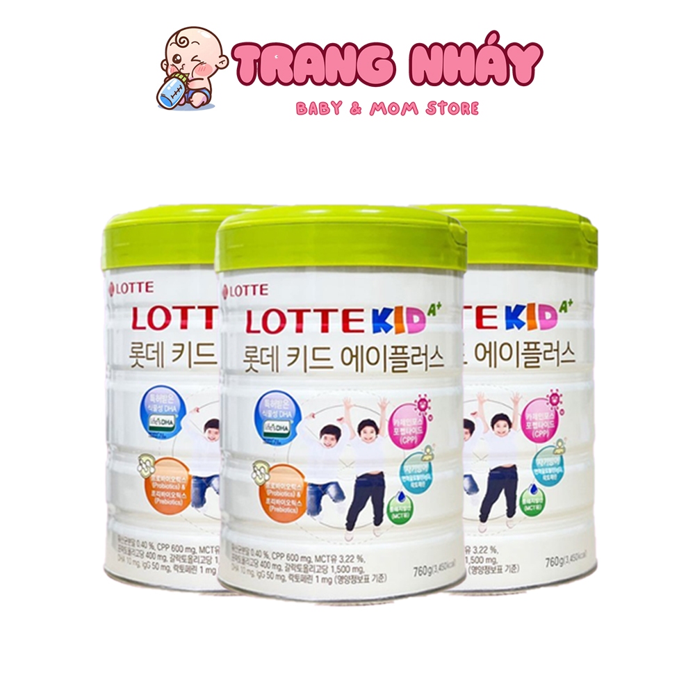 Lotte Kid A+ Cow'S Milk Helps Develop Height 760g Cans - Calcium ...