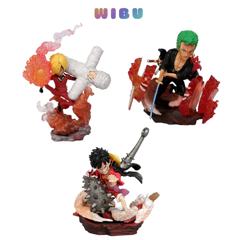 Onepiece Luffy, Zoro, Sanji G5 chibi Model - Height 9 - 14cm - weight ...