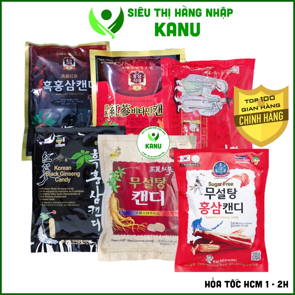 Premium Korean ginseng candies (red ginseng, black ginseng, vitamin ...
