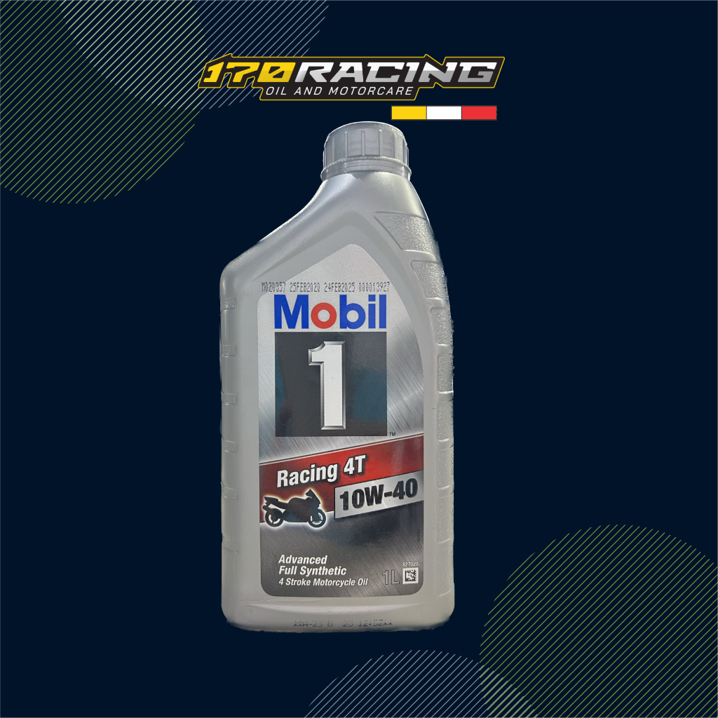 (HCM) MOBIL 1 RACING 4T 10W40 ADVANCED FULLY SYNTHETIC Motorcycle Oil ...