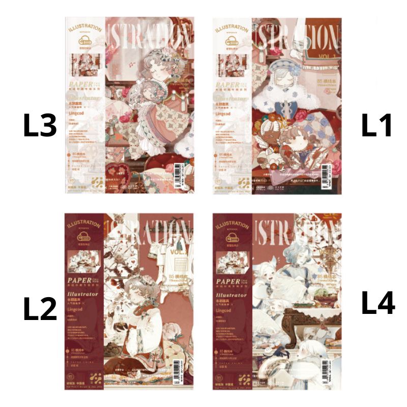High-end B5 Horizontal Notebook 40 Sheets 80 Pages Open Art ...