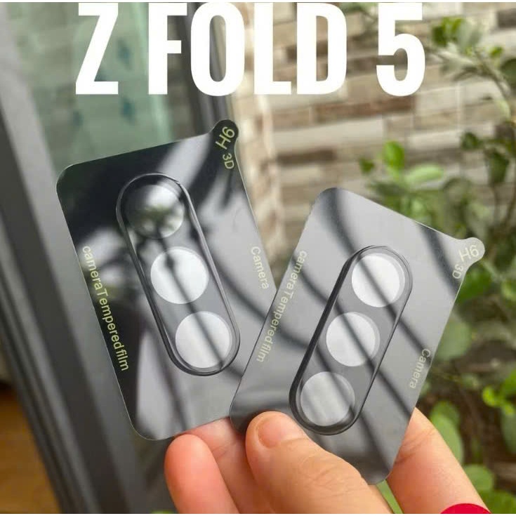 Samsung Galaxy Z Fold 5 / Fold 4 black camera tempered glass super ...