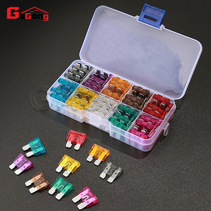 Set of 100 Assorted Car Fuses Medium Size File Set Type Car Truck Fuse ...